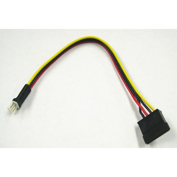 Floppy to SATA Power Kablosu (Floppy 4 pin erkek-SATA dişi) | detaykablo